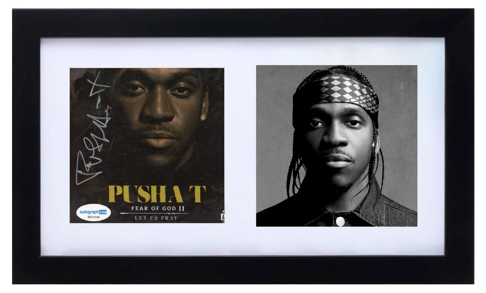 Pusha T Signed Autograph Fear of God II: Let Us Pray CD Cover Framed ...