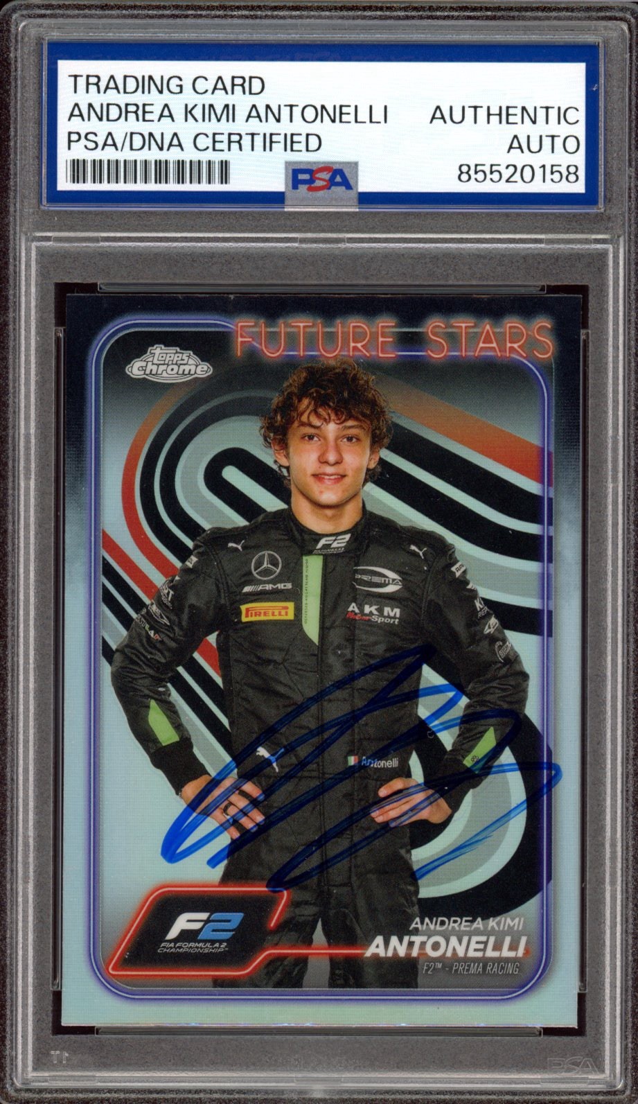 2024 Topps Chrome F1 #22 Andrea Kimi Antonelli Signed Refractor Rookie ...