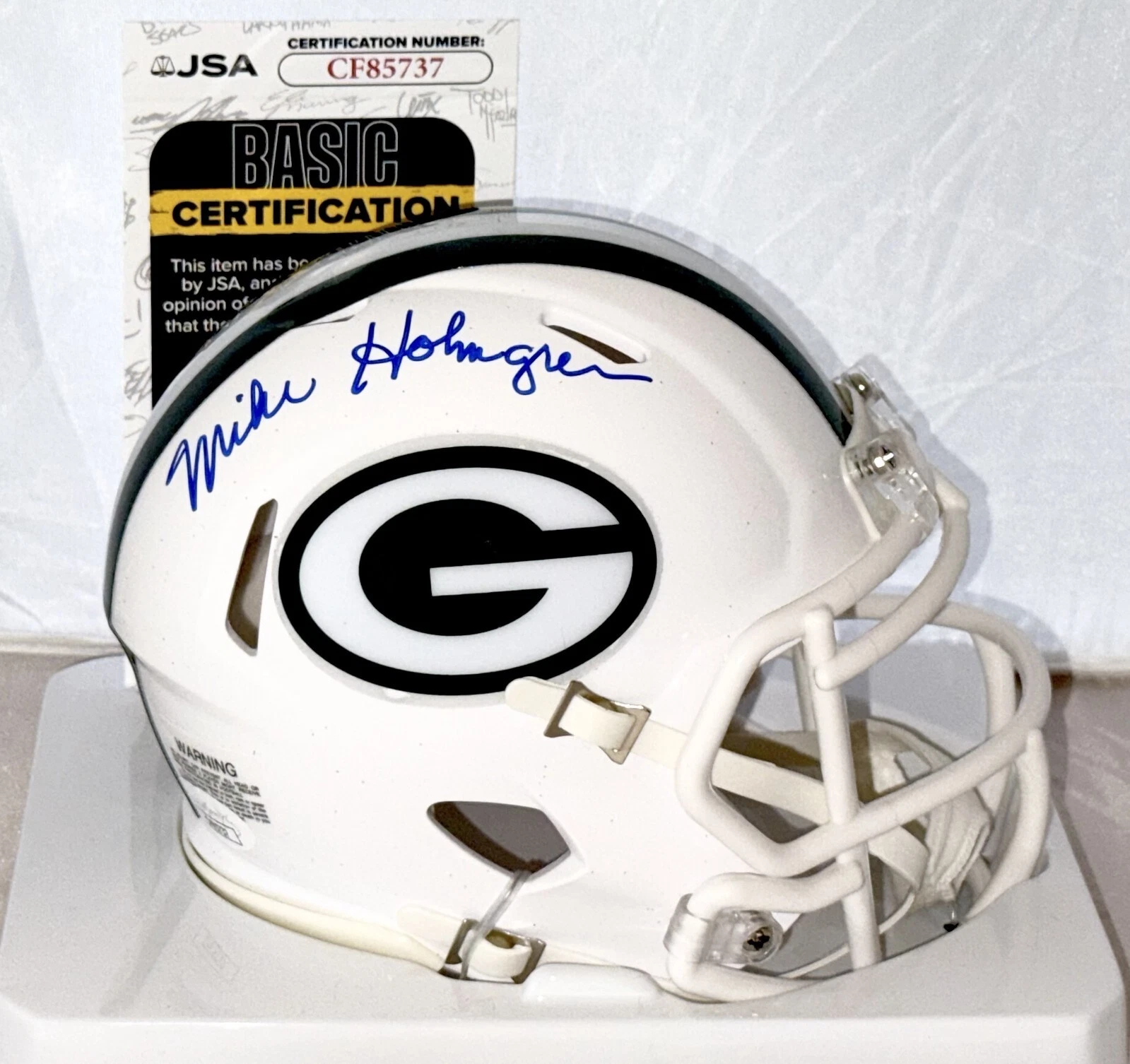 Mike Holmgren signed Green Bay Packers Alt White mini helmet ...