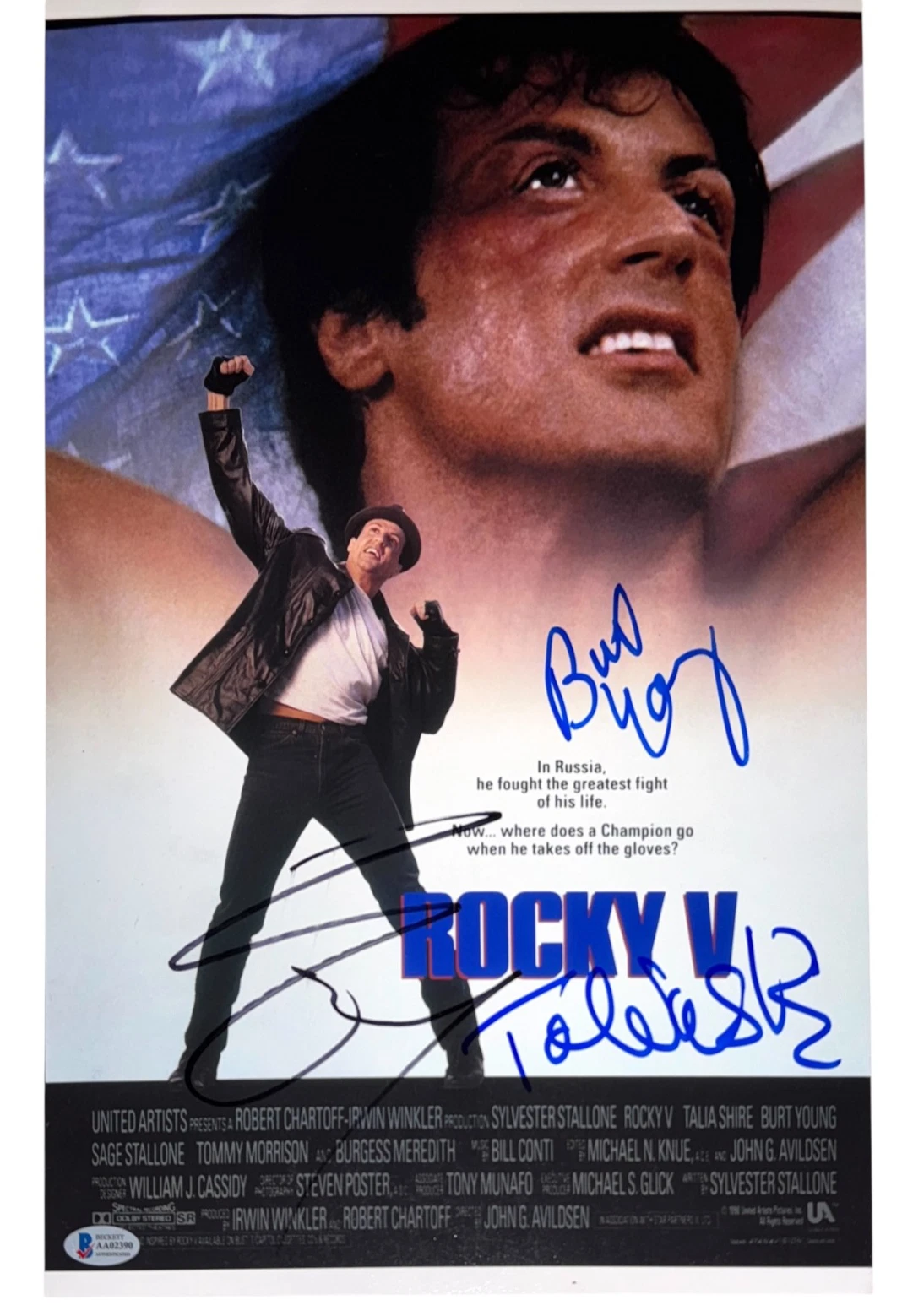 Sylvester Stallone Rocky V Cast Signed 11x17 Poster Photo Shire Young ...