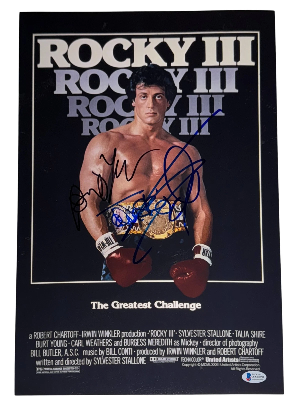 Sylvester Stallone Rocky III Cast Signed Autograph 11x17 Poster Shire ...