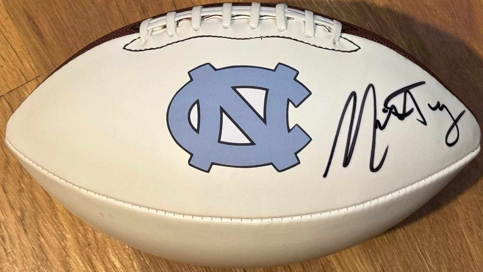 Mitchell Mitch Trubisky Signed Autographed North Carolina Logo Football ...
