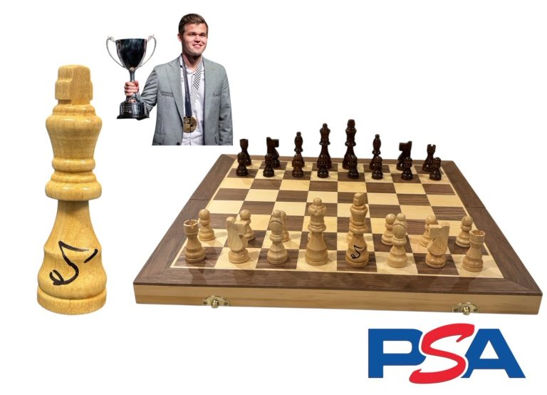 Magnus Carlsen Signed King Chess Piece Grandmaster Chess World Champion ...