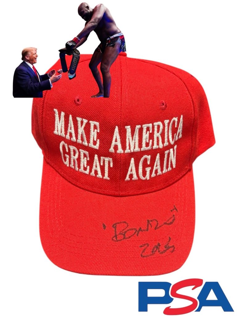 JON BONES JONES Signed Make American Great MAGA HAT Trump UFC White ...