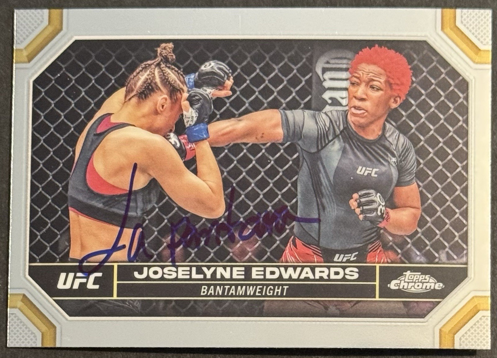 Joselyne Edwards Signed 2024 Topps Chrome UFC Base Card BAS Beckett ...