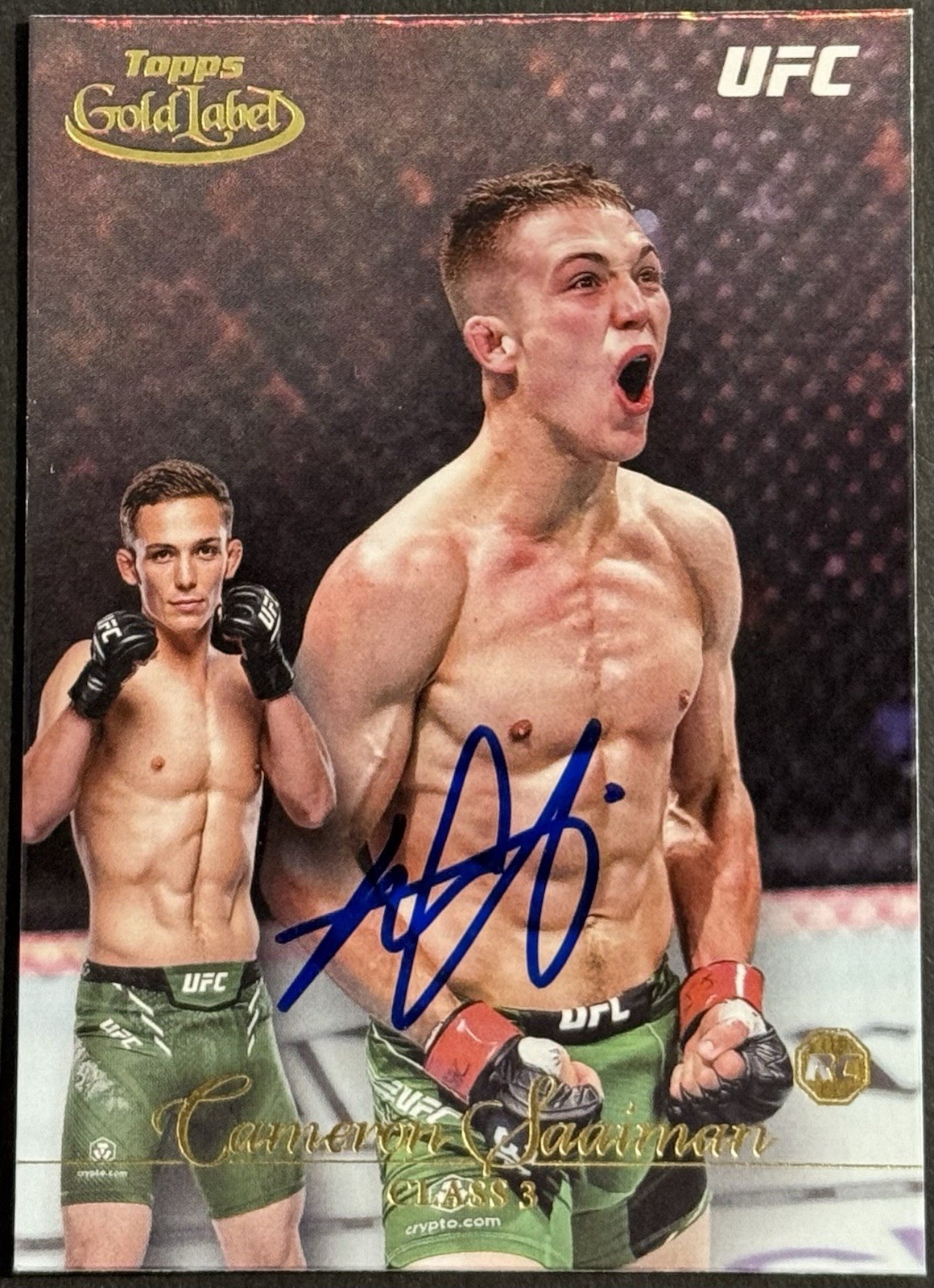 Cameron Saaiman Signed 2024 Topps Gold Label UFC Base Card BAS Beckett ...