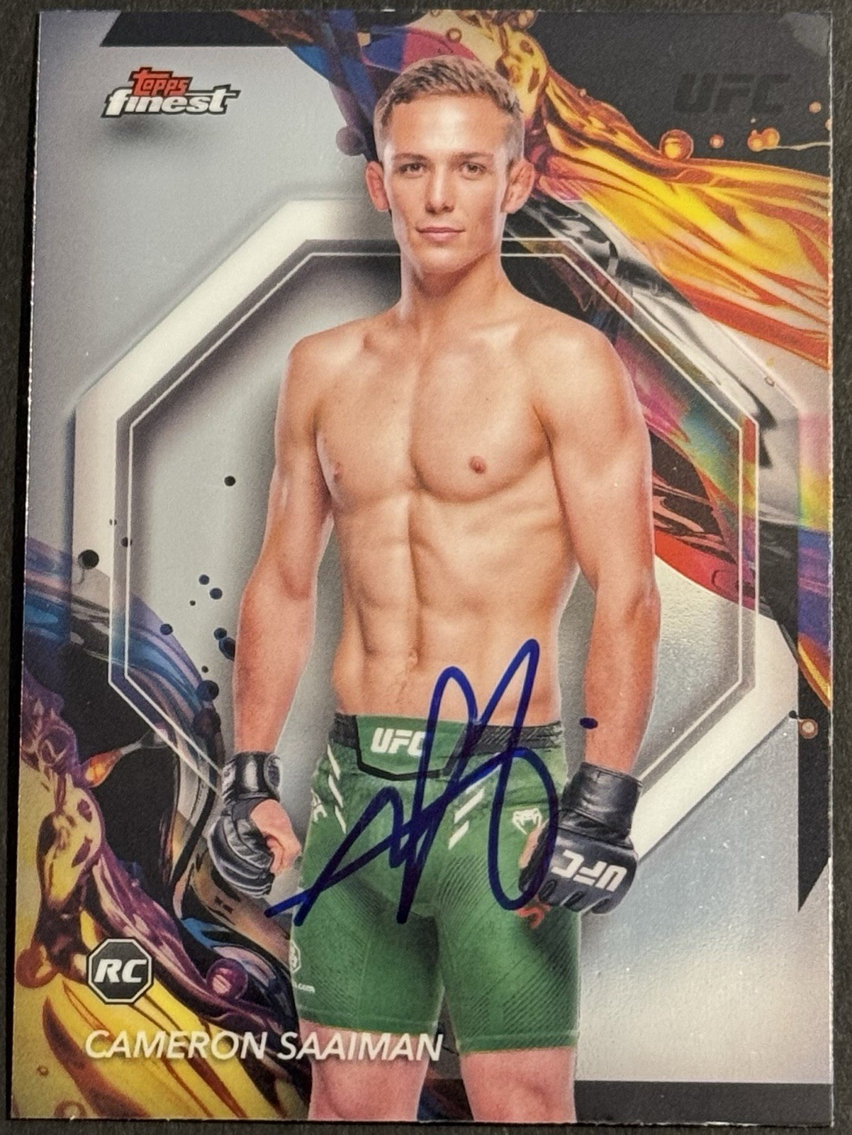 Cameron Saaiman Signed 2024 Topps Finest UFC Base Card BAS Beckett On ...