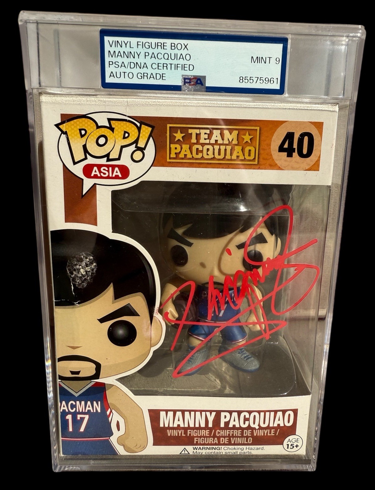 Manny Pacquiao Signed Boxing Asia Vaulted Funko Pop #40 PSA ...