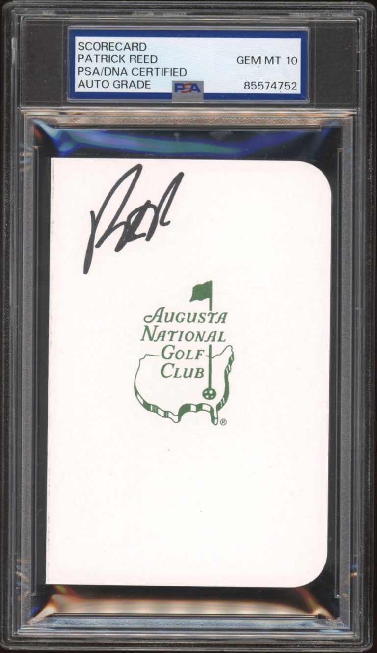 Patrick Reed Signed Augusta Masters Scorecard PSA GEM MT 10 AUTO 2018 ...