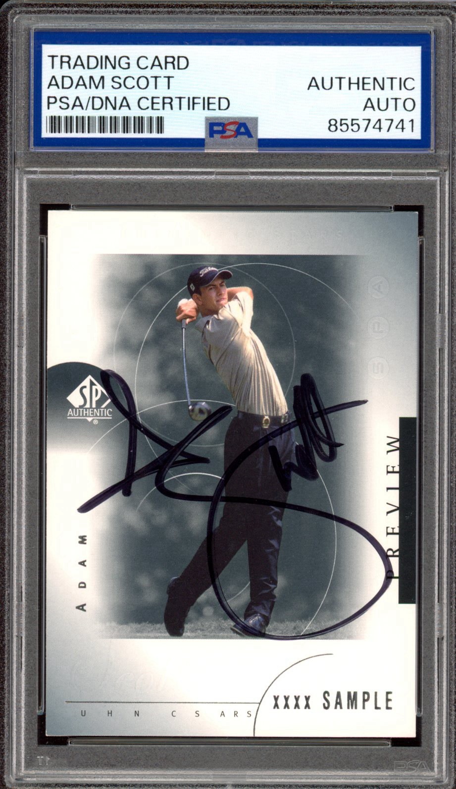 2001 SP Authentic Preview #24 Adam Scott Signed Authentic Stars Rookie ...