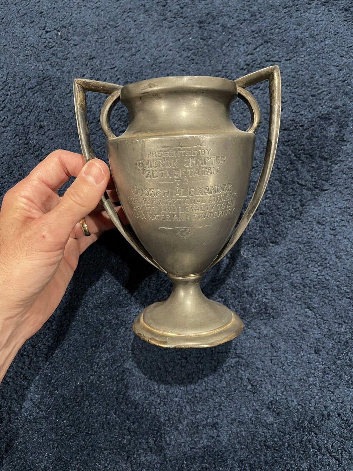 PERSONALLY OWNED Joseph Alexander Trophy Syracuse Football All American ...