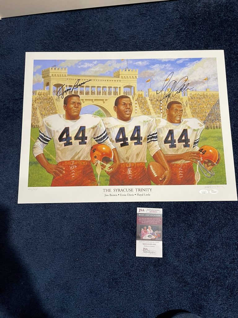Holy Grail SYRACUSE Football Item - SIGNED Trinity Litho Floyd Brown ...
