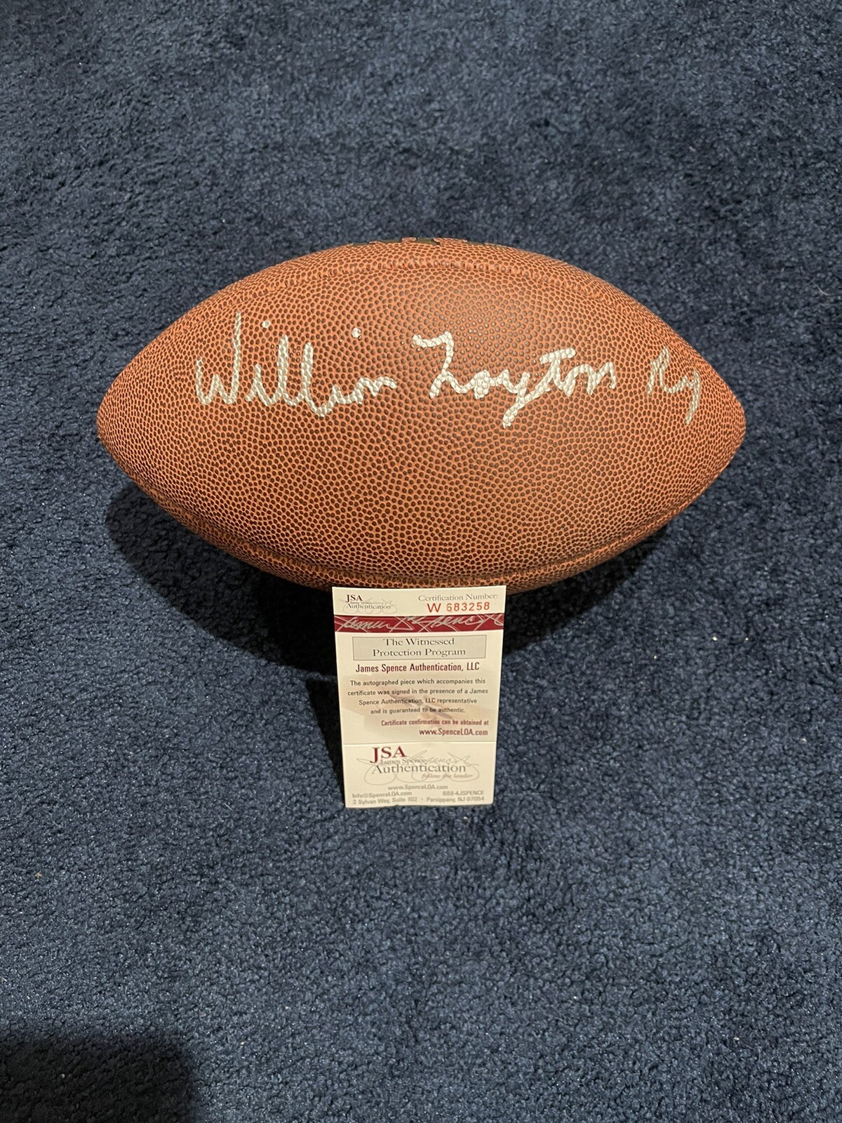 William Layton Roaf Signed Full Size Football JSA, Chiefs With Full ...