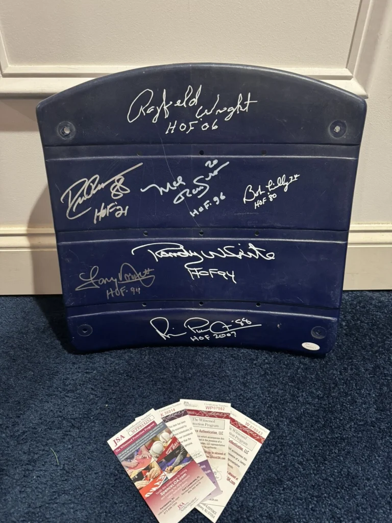 White Wright Bob Lilly Renfro Irvin Tony Pearson Signed Texas SEAT ...