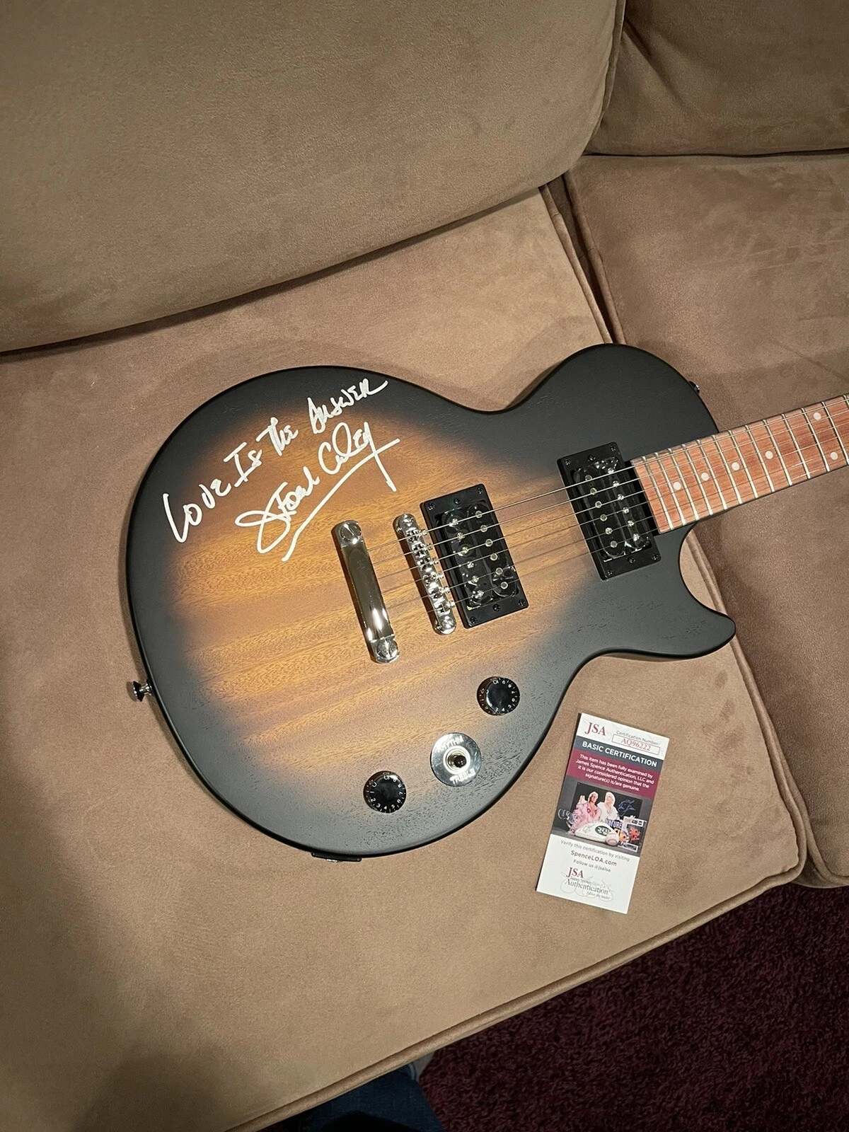 John Ford Coley Signed Les Paul Guitar JSA England Dan Love Is The ...