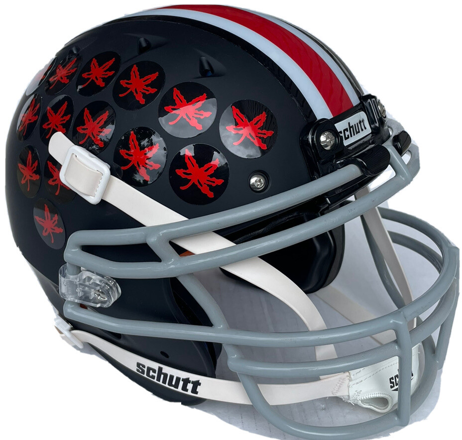 OHIO STATE BUCKEYES MATTE BLACK AUTHENTIC SCHUTT FOOTBALL HELMET ...