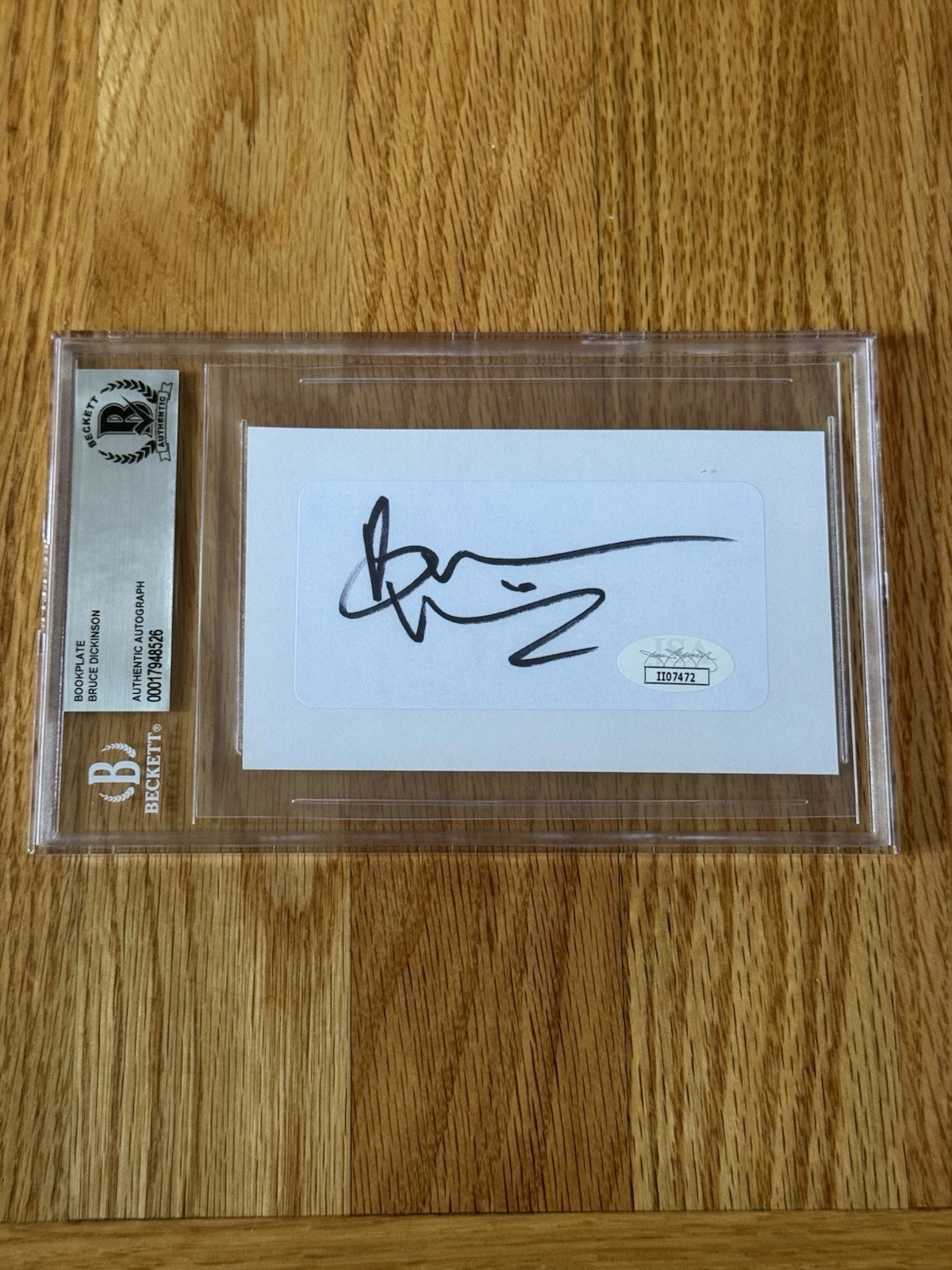 Bruce Dickinson Signed Autographed Cut Beckett Slab Iron Maiden ...