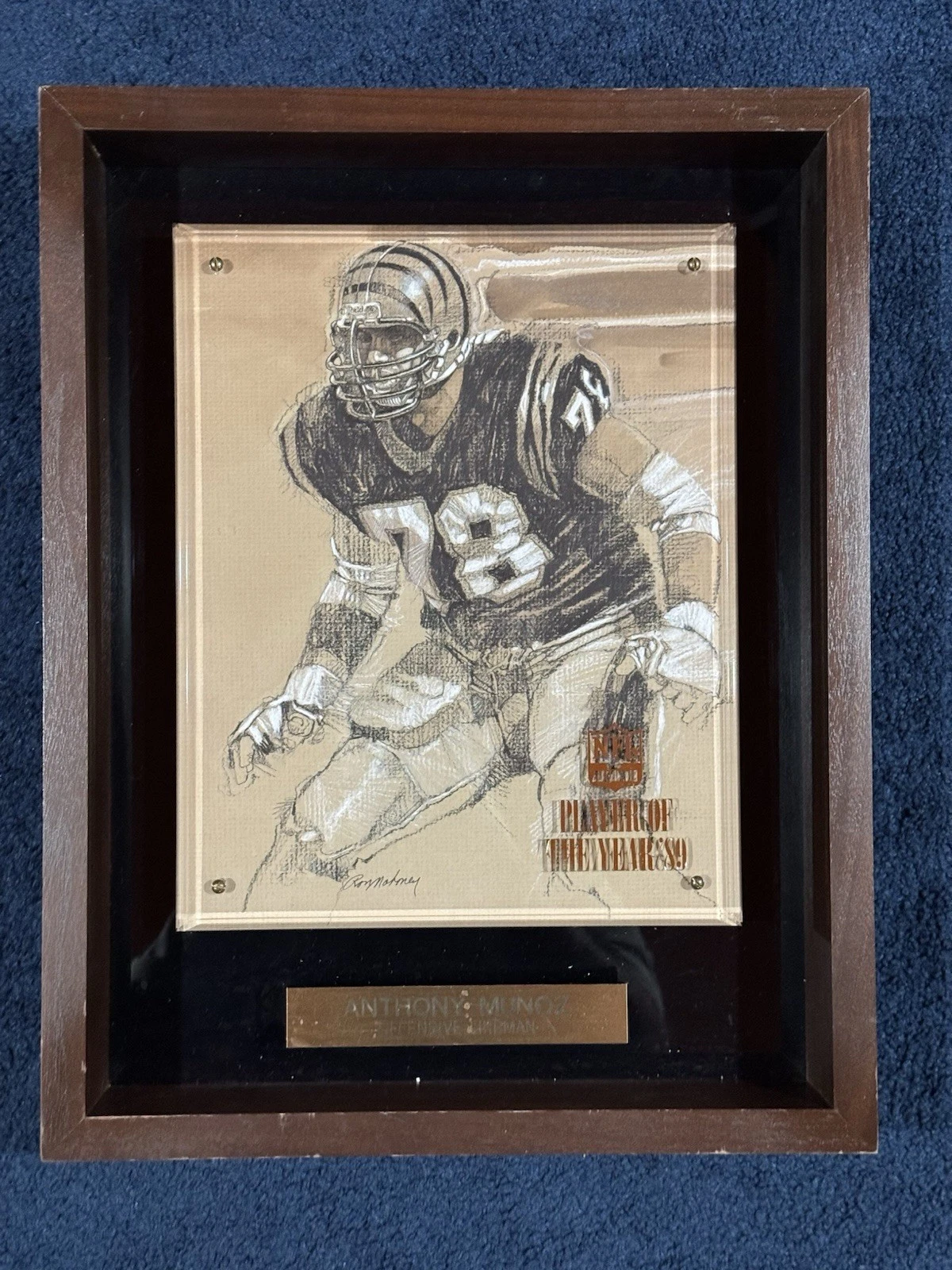 PERSONALLY OWNED Anthony Munoz 1989 NFL Alumni Player of Year Award ...