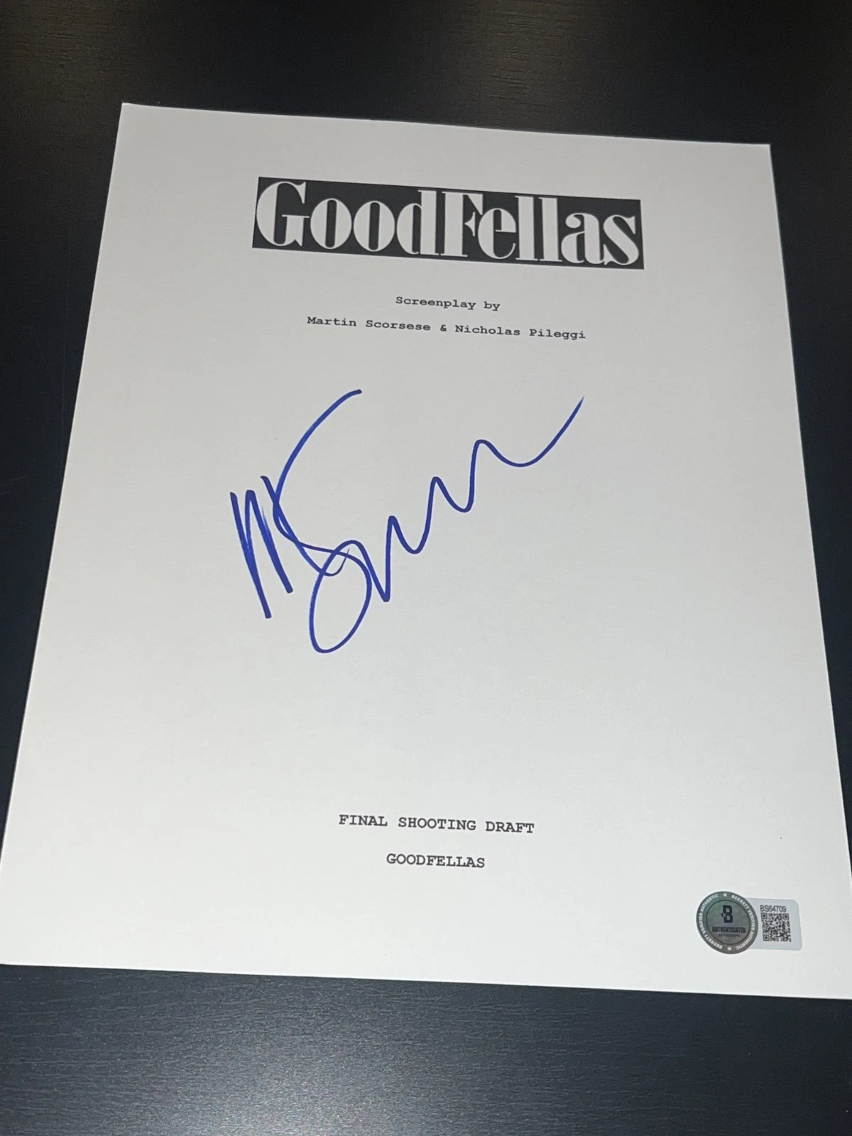 MARTIN SCORSESE SIGNED AUTOGRAPH MOVIE SCRIPT GOODFELLAS BECKETT BAS COA AUTO X2 | Autographia
