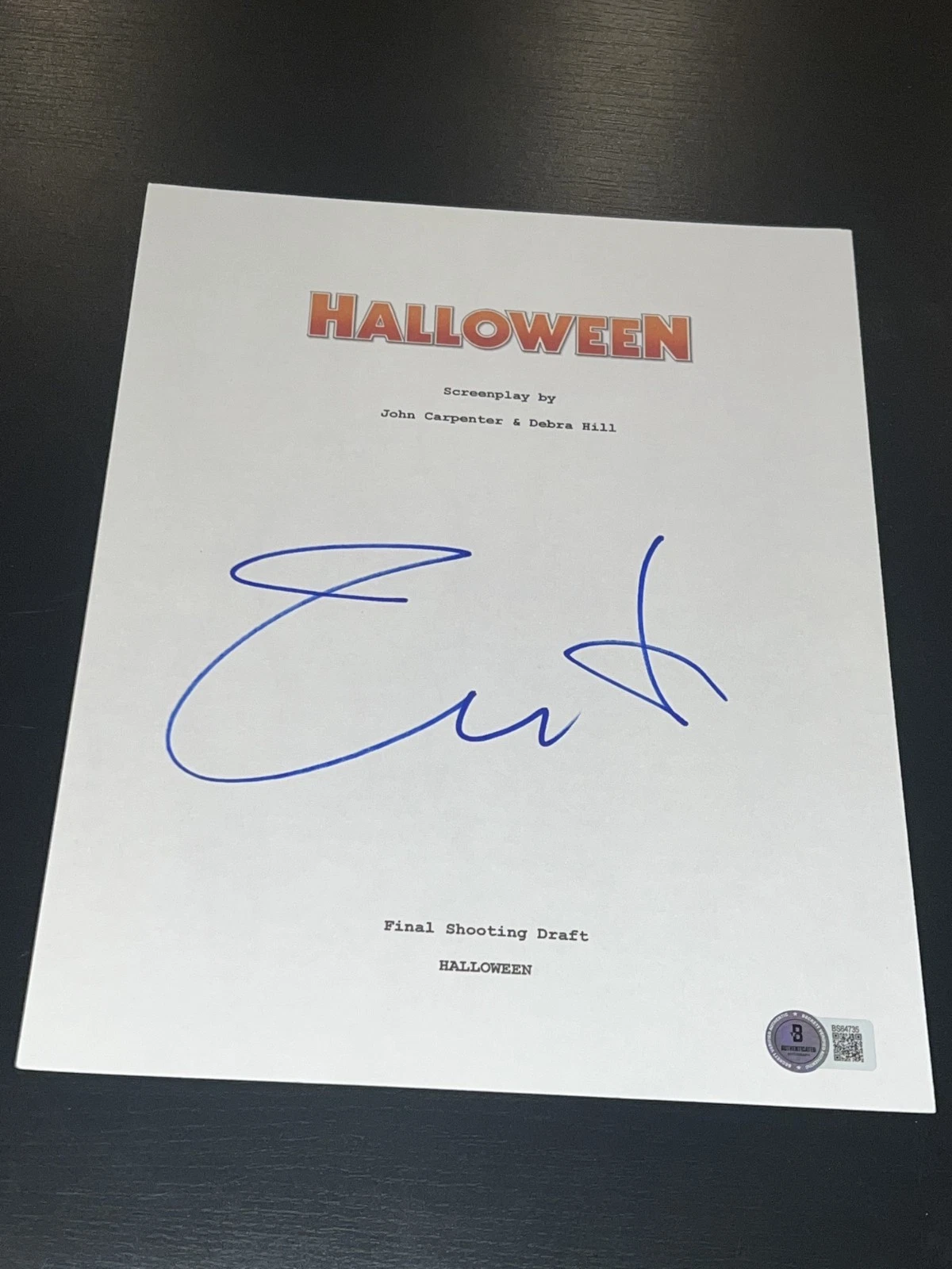 JAMIE LEE CURTIS SIGNED AUTOGRAPH MOVIE SCRIPT HALLOWEEN BECKETT BAS ...