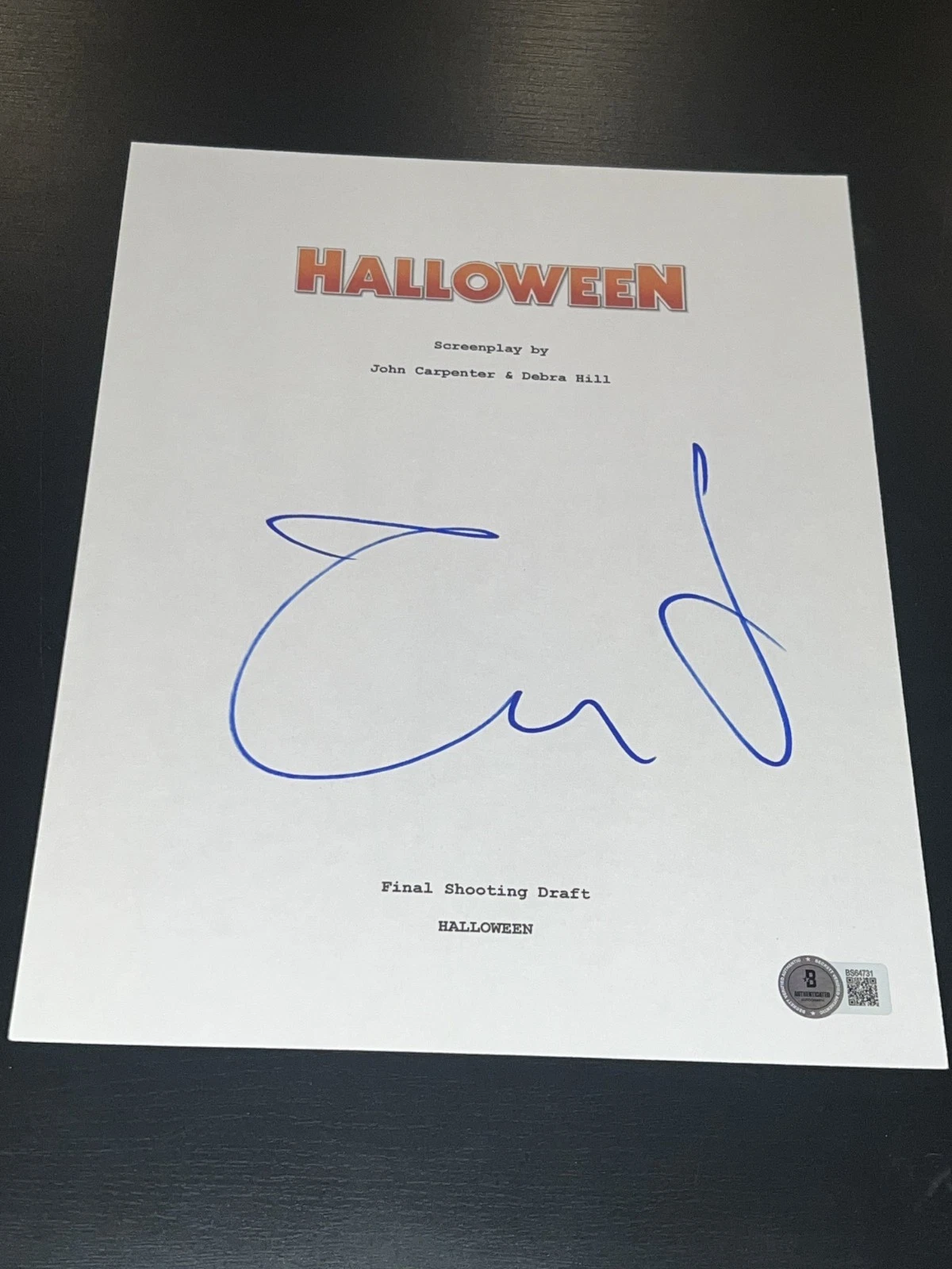 JAMIE LEE CURTIS SIGNED AUTOGRAPH MOVIE SCRIPT HALLOWEEN BECKETT BAS ...