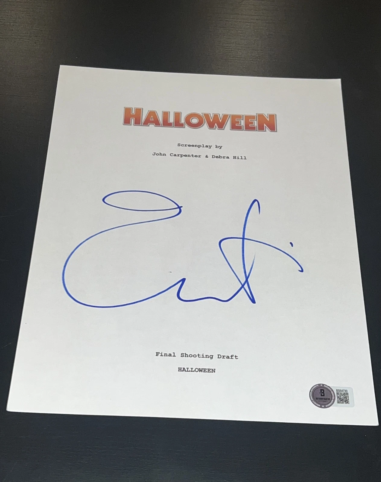 JAMIE LEE CURTIS SIGNED AUTOGRAPH MOVIE SCRIPT HALLOWEEN BECKETT BAS ...