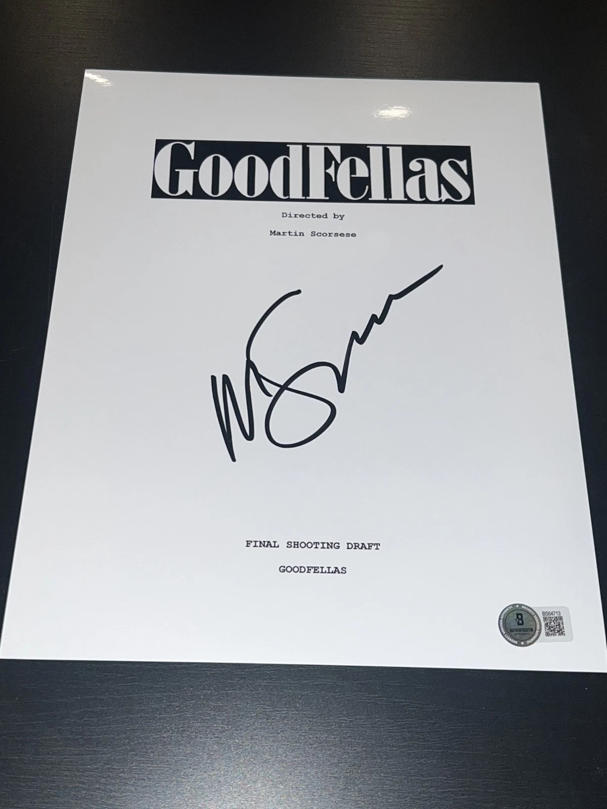 MARTIN SCORSESE SIGNED AUTOGRAPH MOVIE SCRIPT GOODFELLAS FULL SCRIPT ...