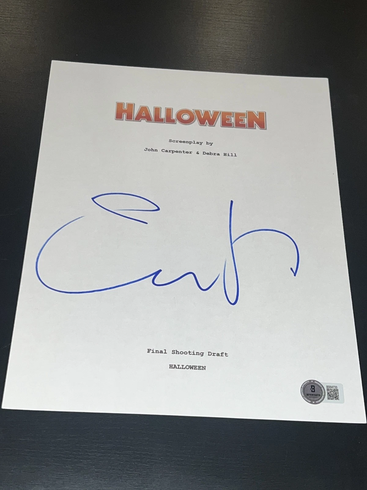 JAMIE LEE CURTIS SIGNED AUTOGRAPH MOVIE SCRIPT HALLOWEEN BECKETT BAS ...