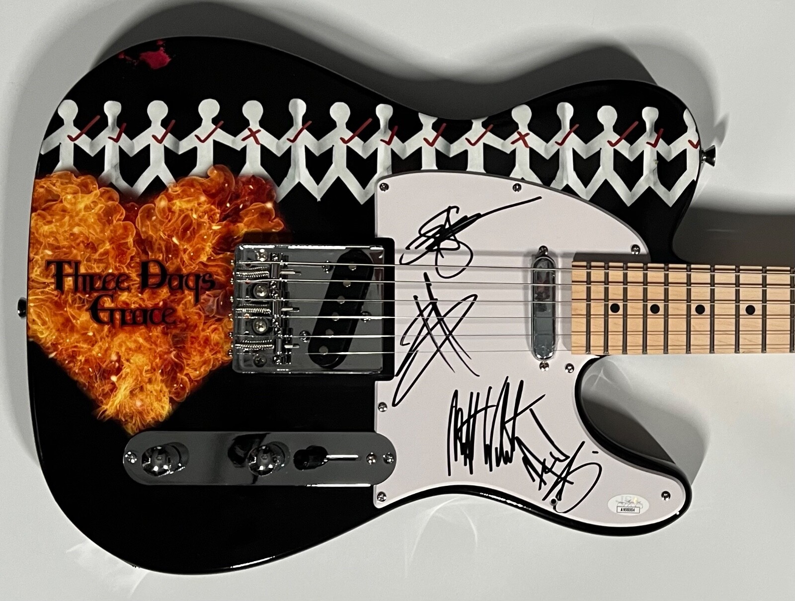 Three Days Grace Fully JSA Autograph Signed Guitar | Autographia
