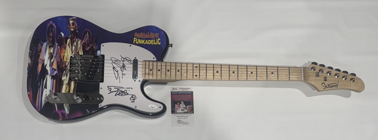 GEORGE CLINTON BOOTSY COLLINS SIGNED CUSTOM GUITAR PARLIAMENT ...