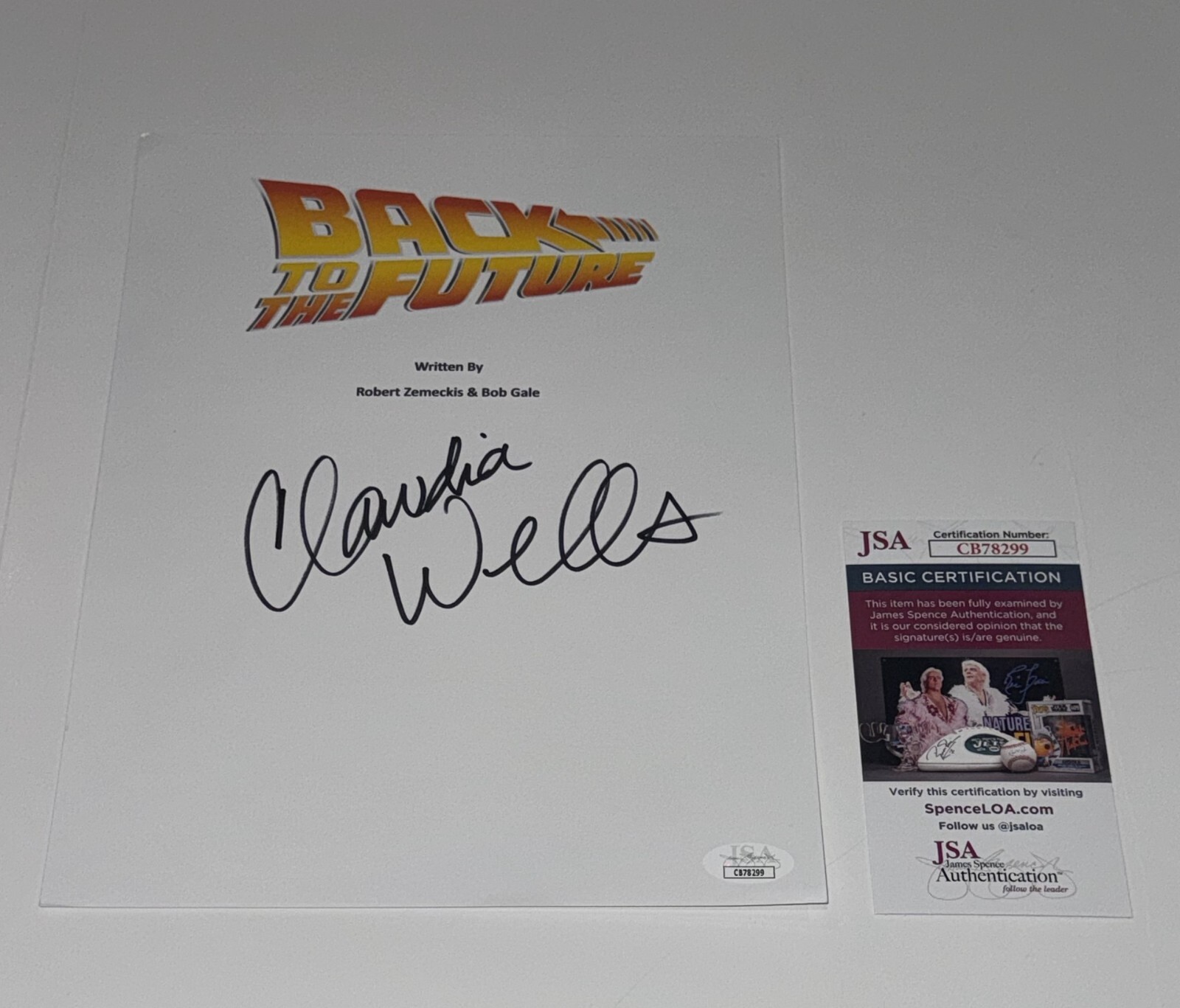 CLAUDIA WELLS SIGNED BACK TO THE FUTURE FULL MOVE SCRIPT JSA COA ...