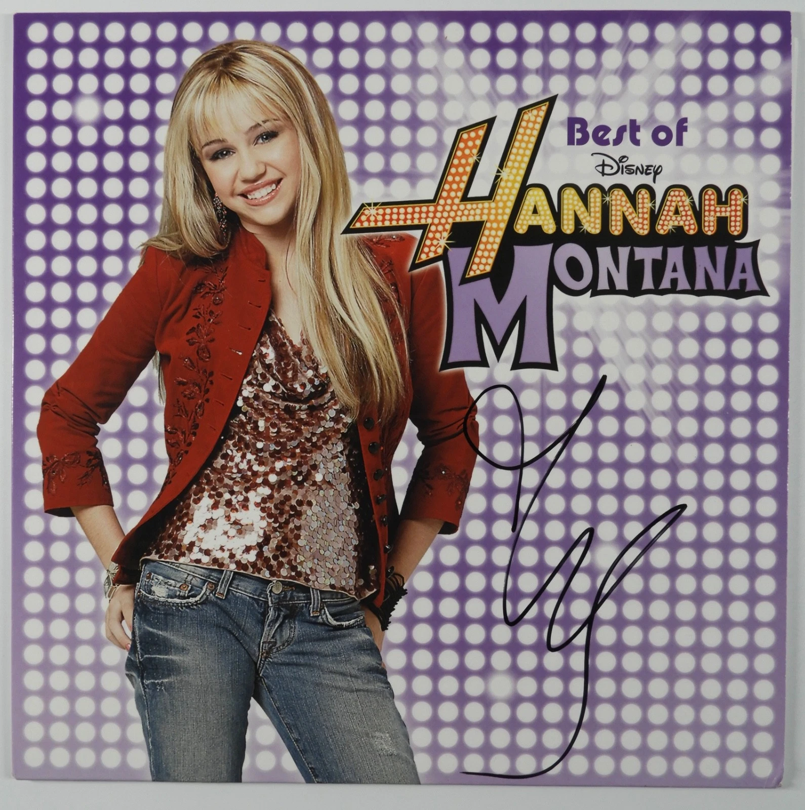 Miley Cyrus ACOA Signed Autograph Album Vinyl Record Hannah Montana ...