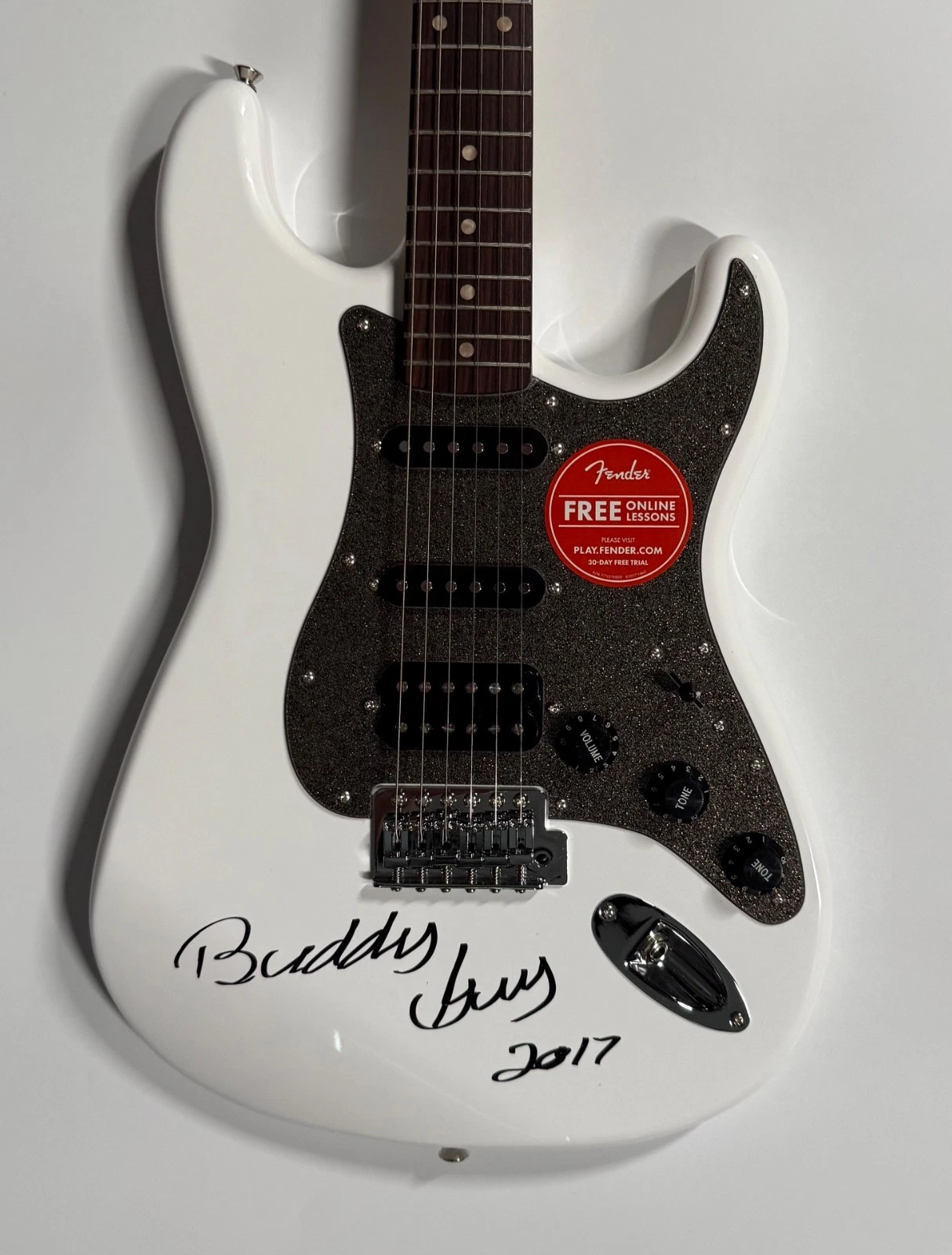 Buddy Guy ACOA Fully Autograph Signed Guitar Fender Squire Stratocaster ...