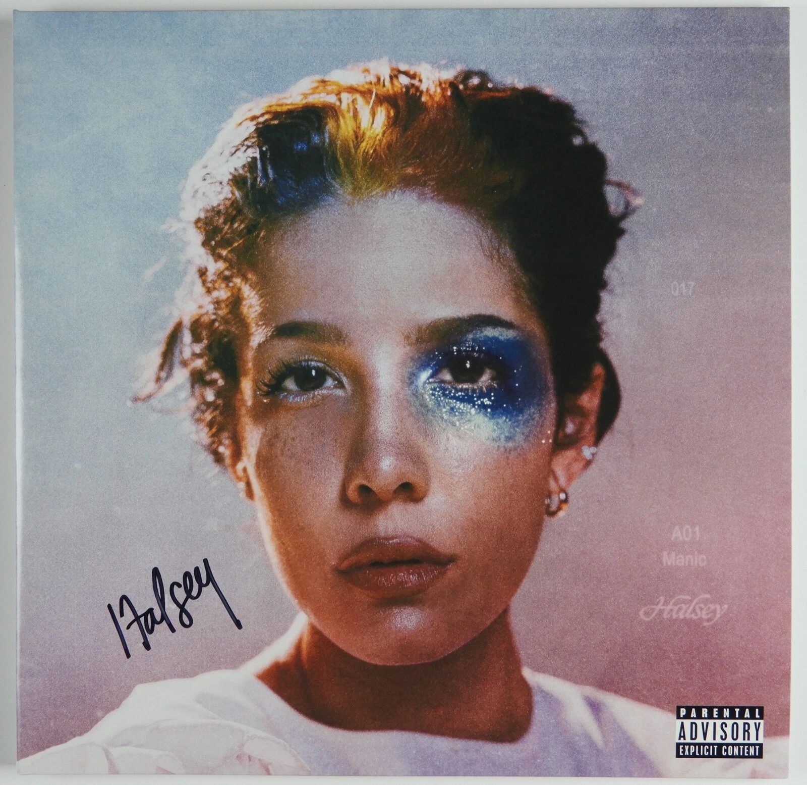 Halsey JSA Signed Autograph Manic Album Record Vinyl Pink and Blue ...