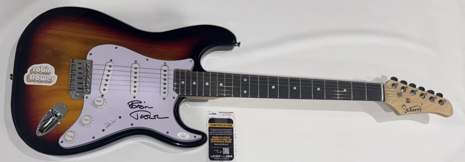 ROBIN TROWER SIGNED SUNBURST ELECTRIC GUITAR PROCAL HARUM JSA COA ...