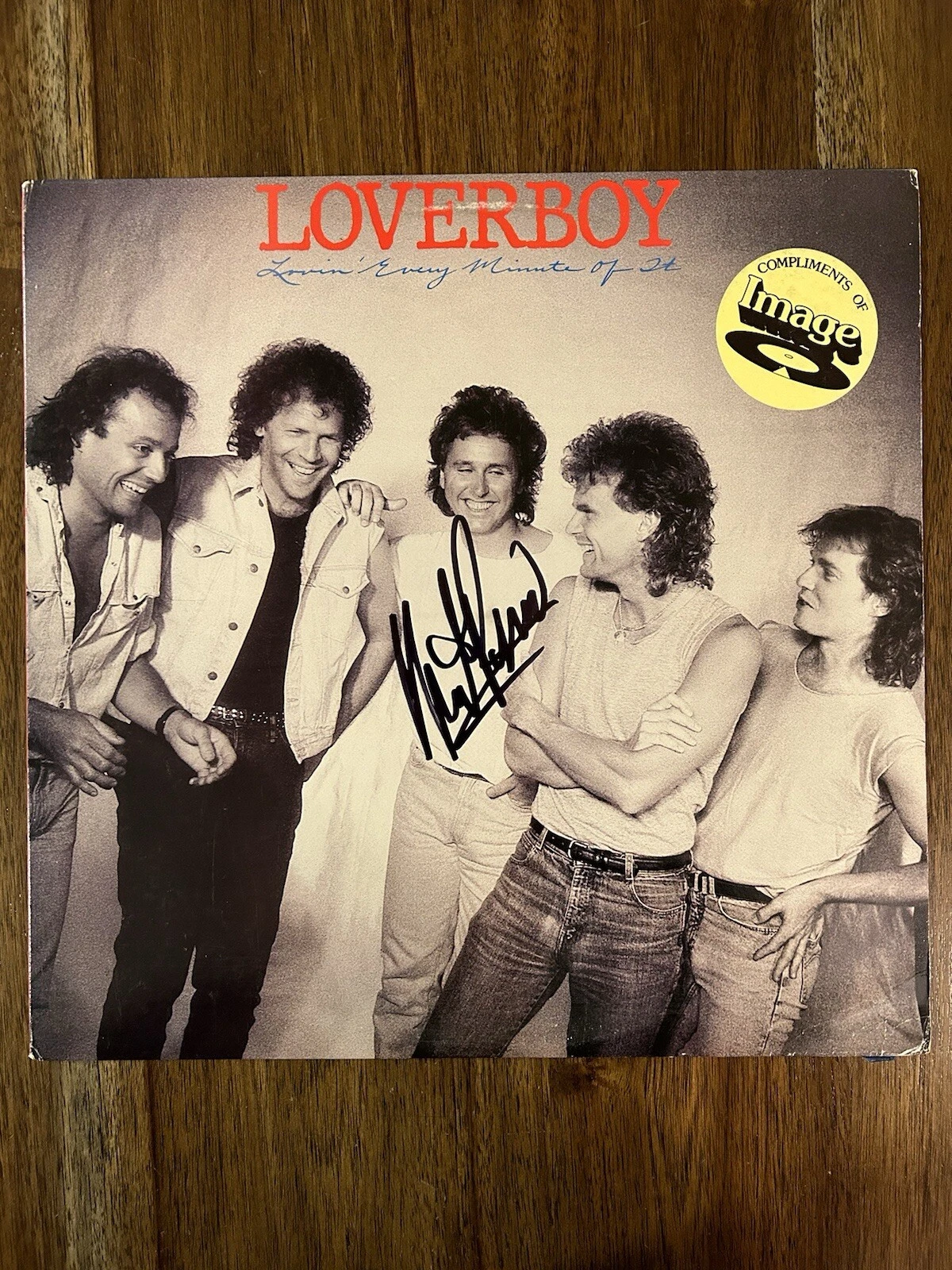 ‘Mike Reno’ Loverboy Band Lead Singer Signed Vinyl Album ‘Lovin’ Every Minute’ | Autographia