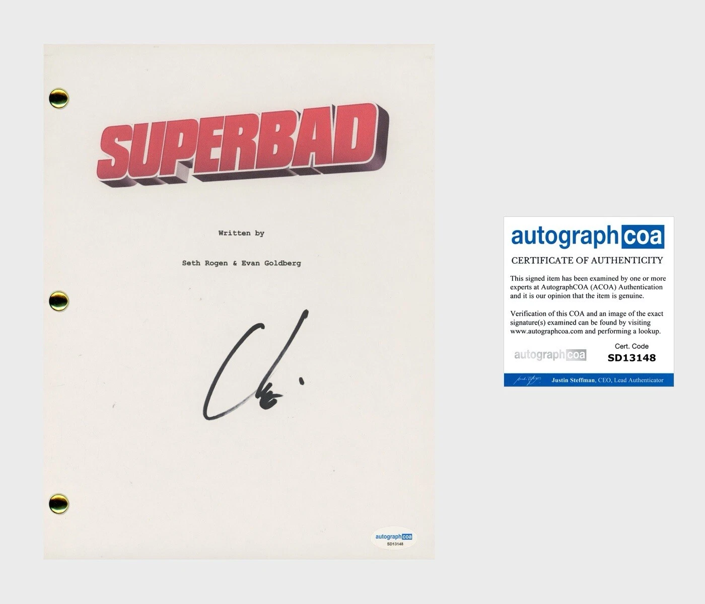 Christopher Mintz Plasse ‘Superbad’ Signed Full Movie Script ‘McLovin ...