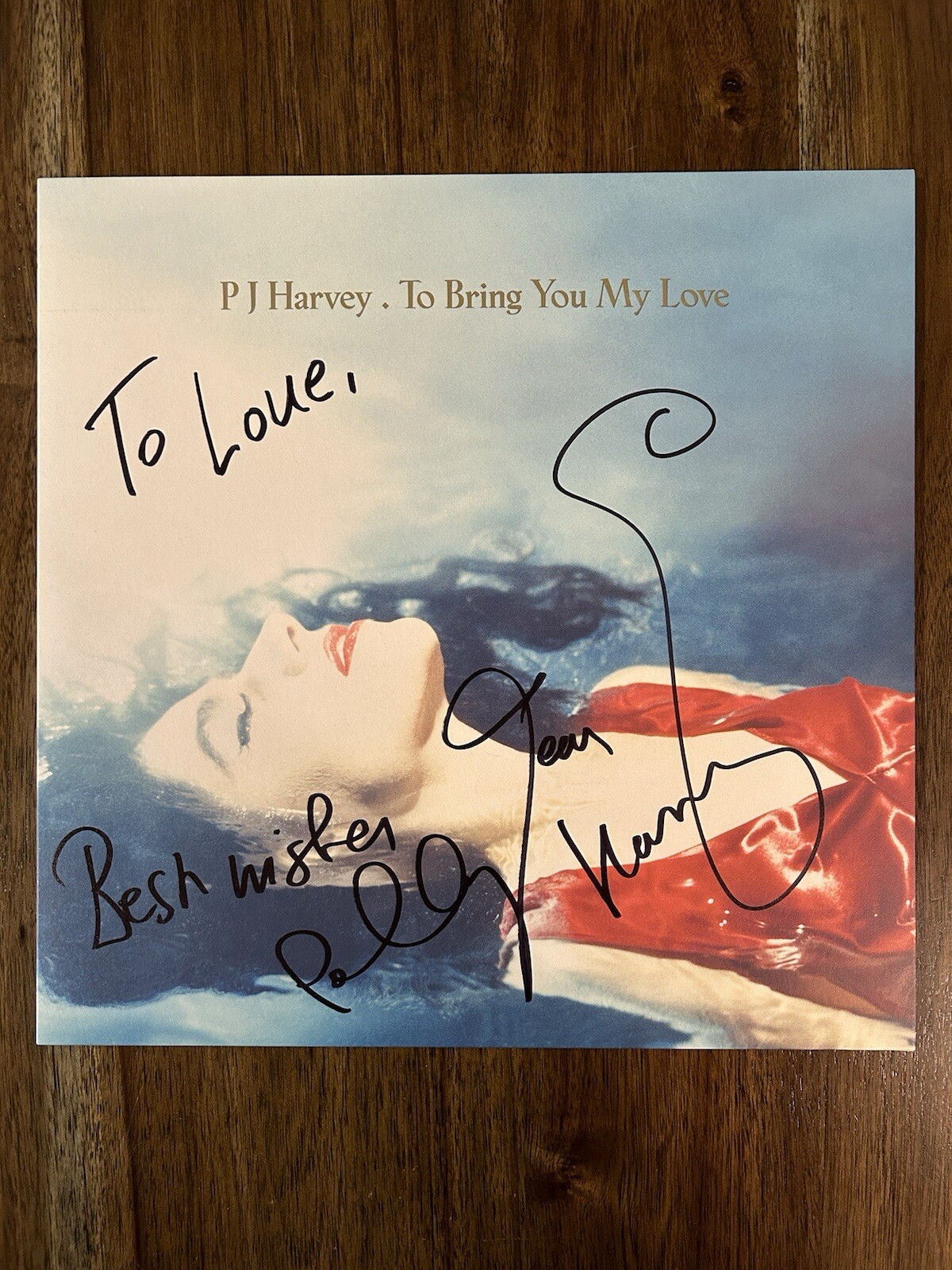 PJ Harvey Signed Vinyl Album ‘To Bring You My Love’ Polly Jean Beckett ...