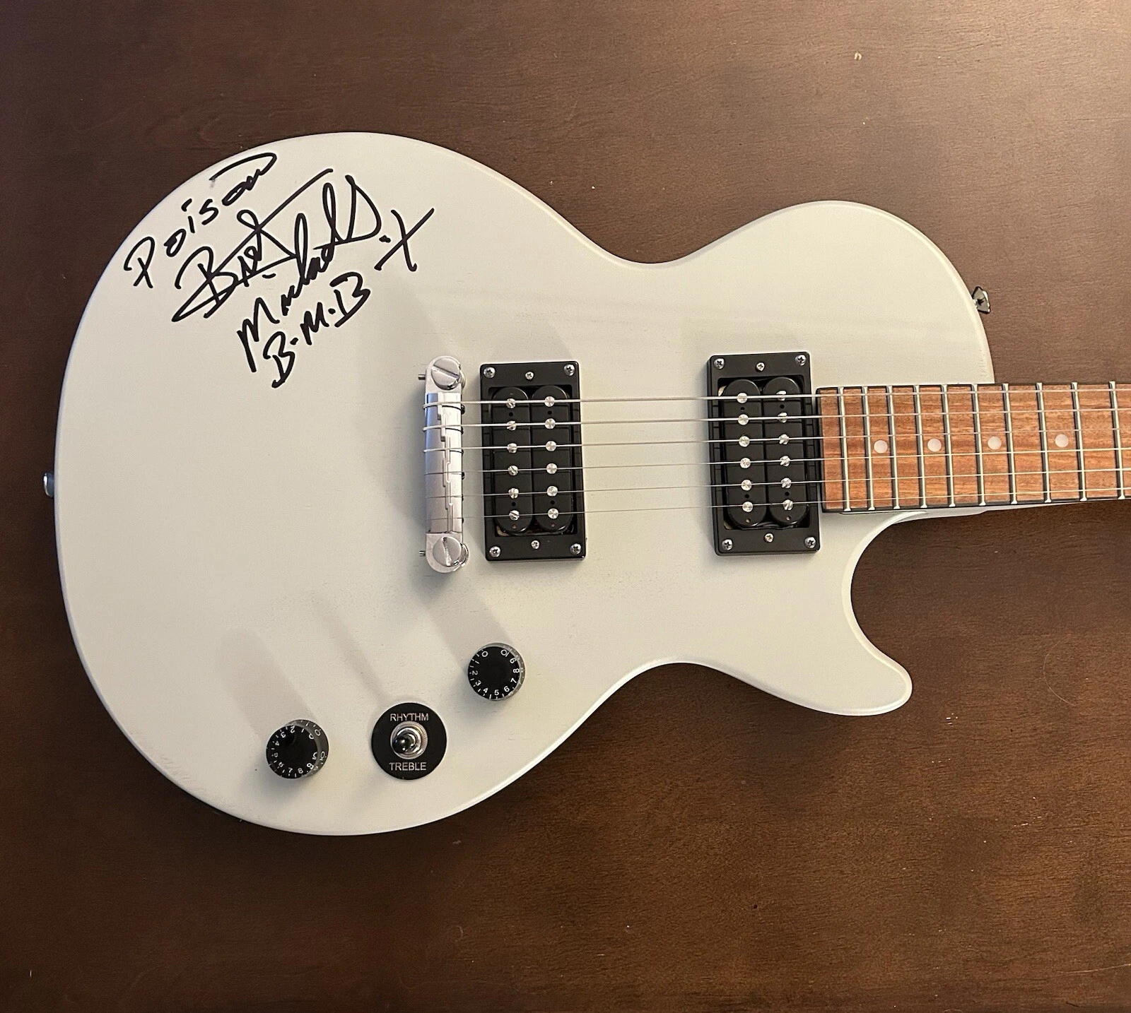 ‘Bret Michaels’ Signed Les Paul Guitar ‘Poison’ Band Lead Singer RARE ...