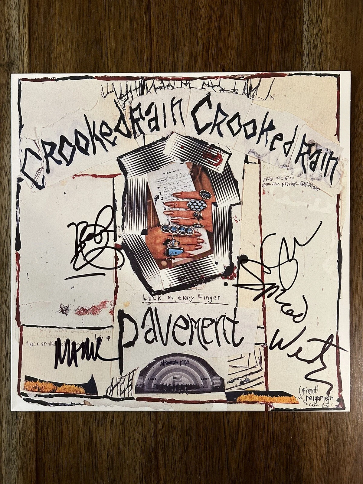 ‘Pavement’ Full Band Signed Vinyl Album ‘Crooked Rain’ Stephen Malkmus ...
