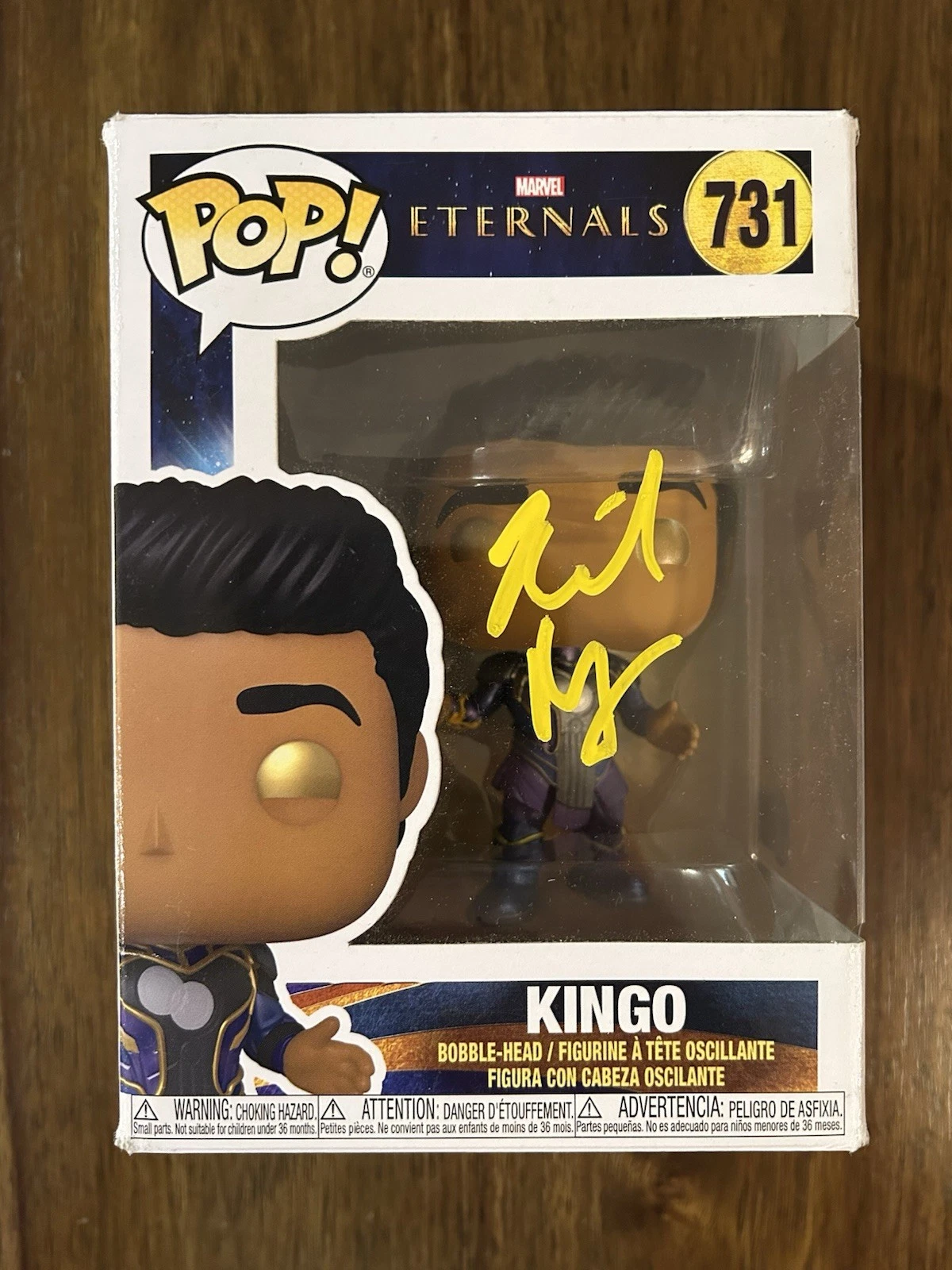 Kumail Nanjiani ‘Eternals’ Signed Autograph Funko Pop ‘Kingo’ Marvel ...
