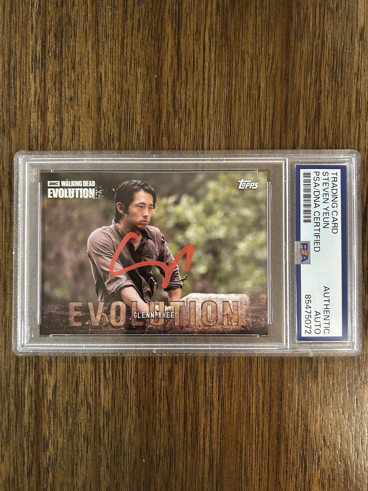 Steven Yeun ‘The Walking Dead’ Signed Autographed Card ‘Glenn Rhee’ PSA ...