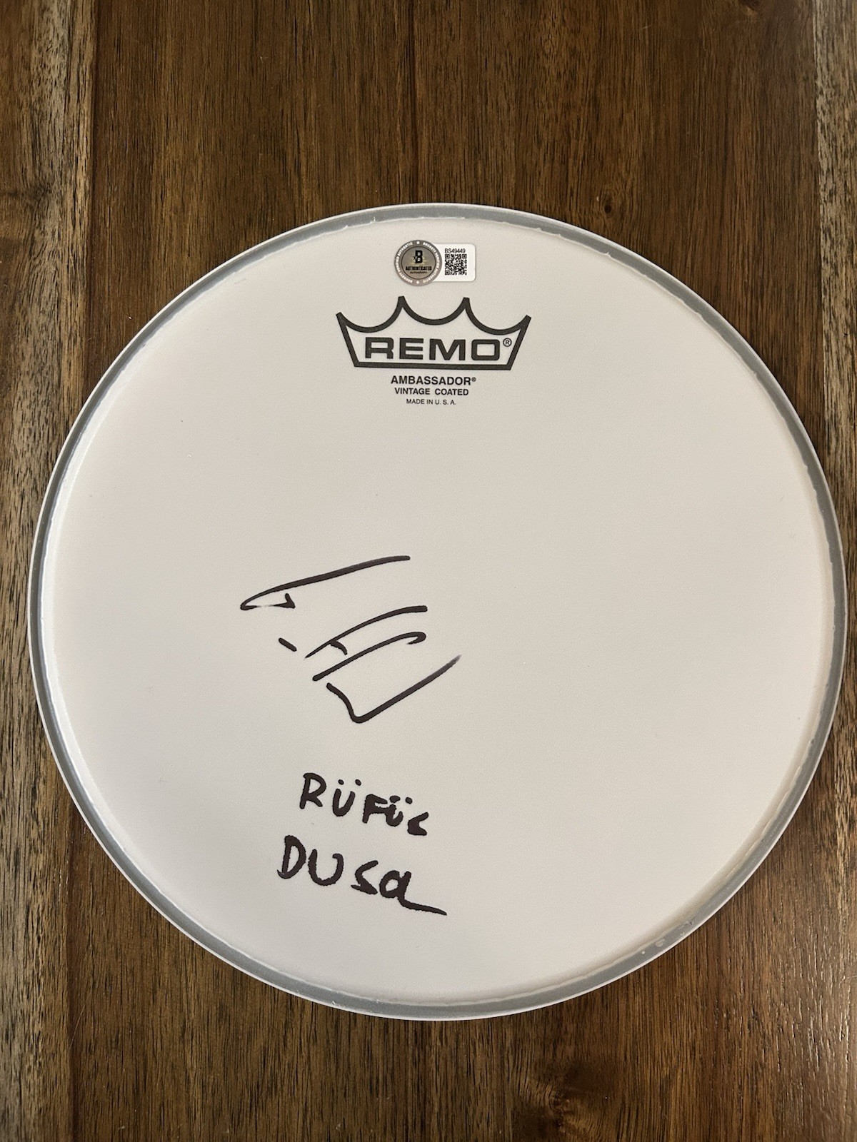 James Hunt ‘Rufus Du Sol’ Band Drummer Signed 10” Remo Drumhead Beckett ...