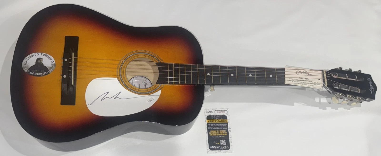 NOAH KAHAN SIGNED SUNBURST ACOUSTIC GUITAR AUTOGRAPHED STICK SEASON JSA ...