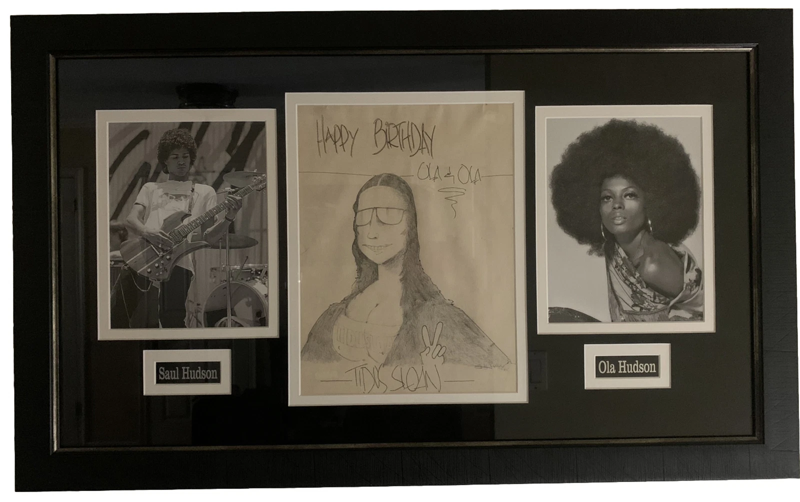 Slash Guns & Roses Hand Drawn Sketch to His Mom Signed Saul Hudson 1981 ...