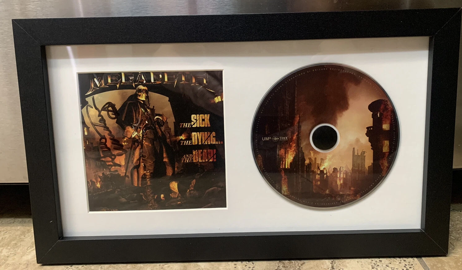 Megadeth Dave Mustaine Sick Signed Autograph Framed CD Display BAS ...