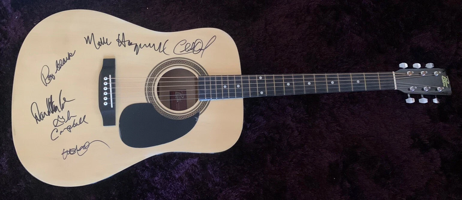 Merle Haggard Willie Nelson Glen Campbell +3 Signed Guitar BAS ...