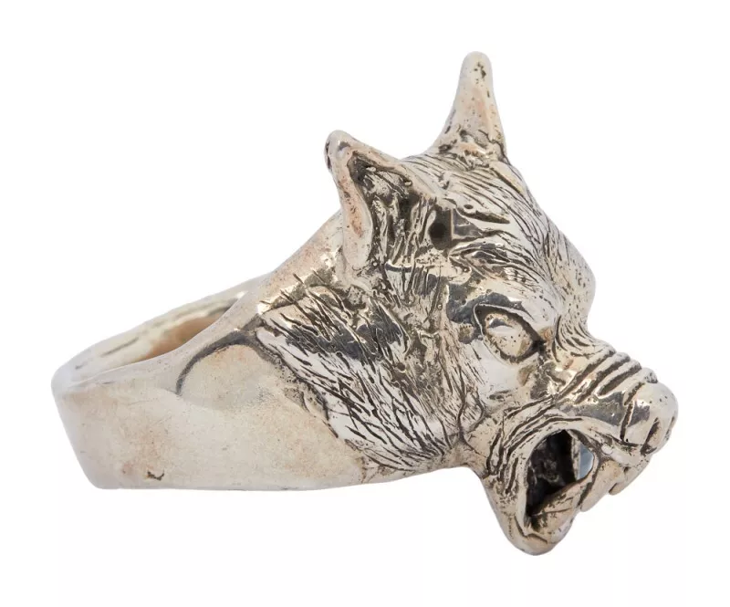 Dusty Hill ZZ Top Personally Owned Custom Made Silver Wolf Ring ...