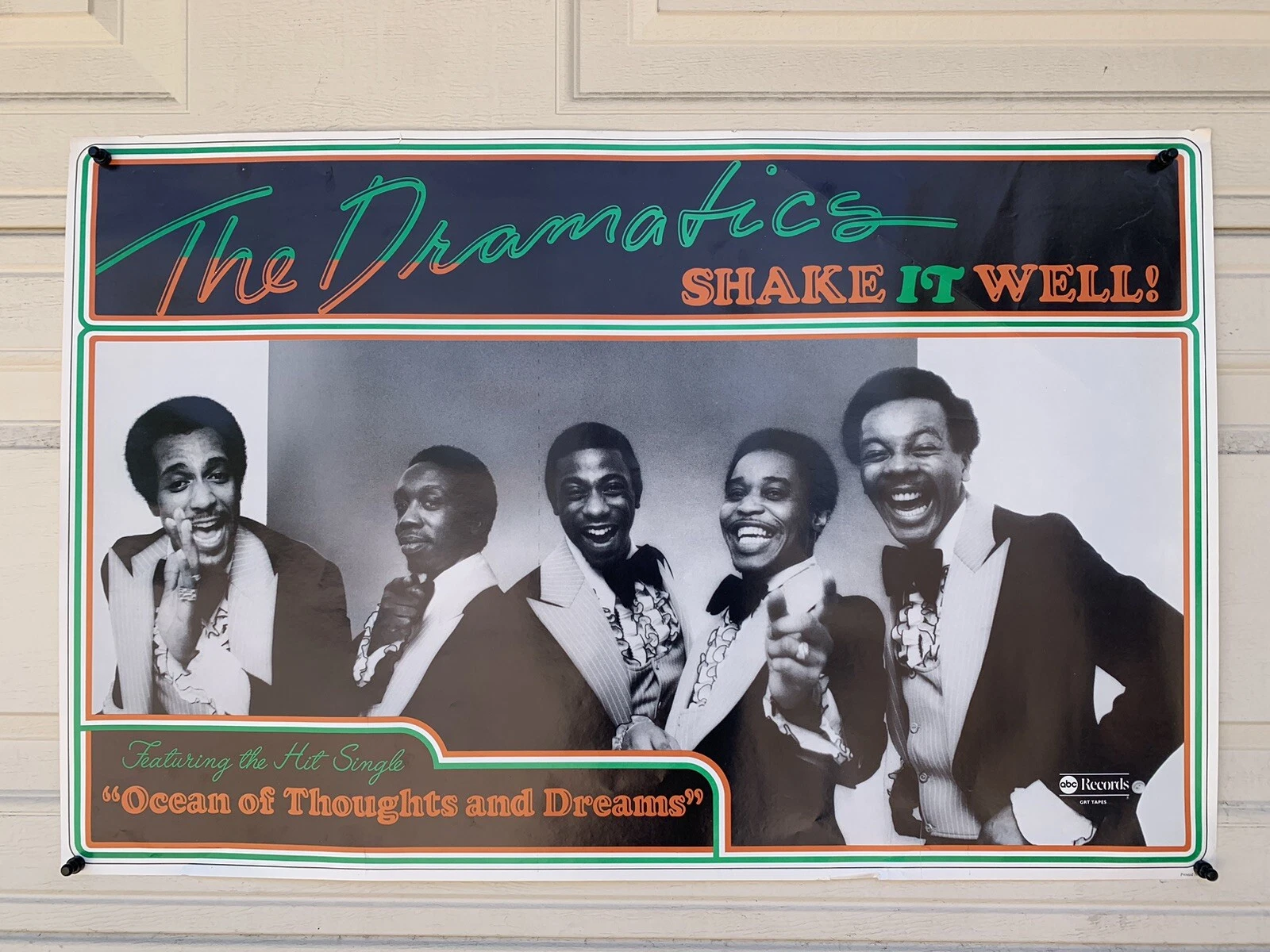 The Dramatics Shake It Well Live Group Poster 1977 Promo ORIGINAL 22" x ...