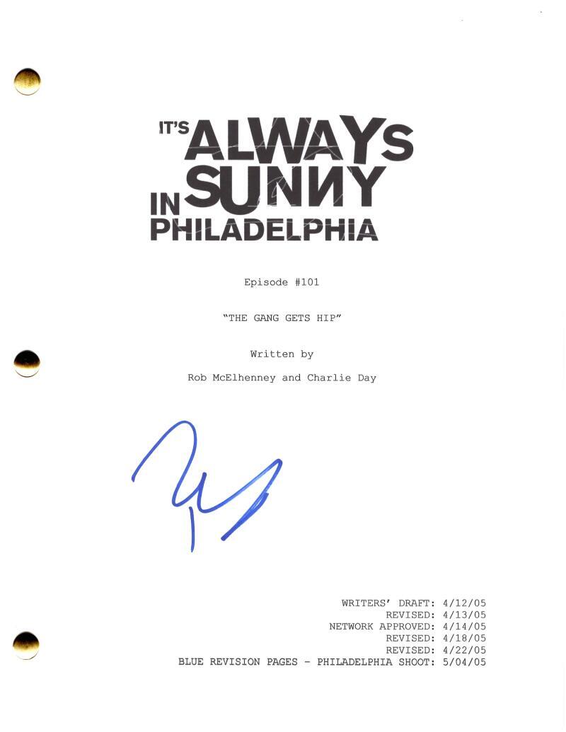 Rob McElhenney Signed Autograph It's Always Sunny in Philadelphia Pilot ...